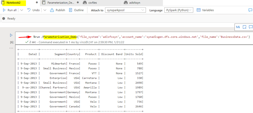 Parameterization In Azure Synapse Analytics Notebooks Parameterization In Azure Synapse Analytics Notebooks